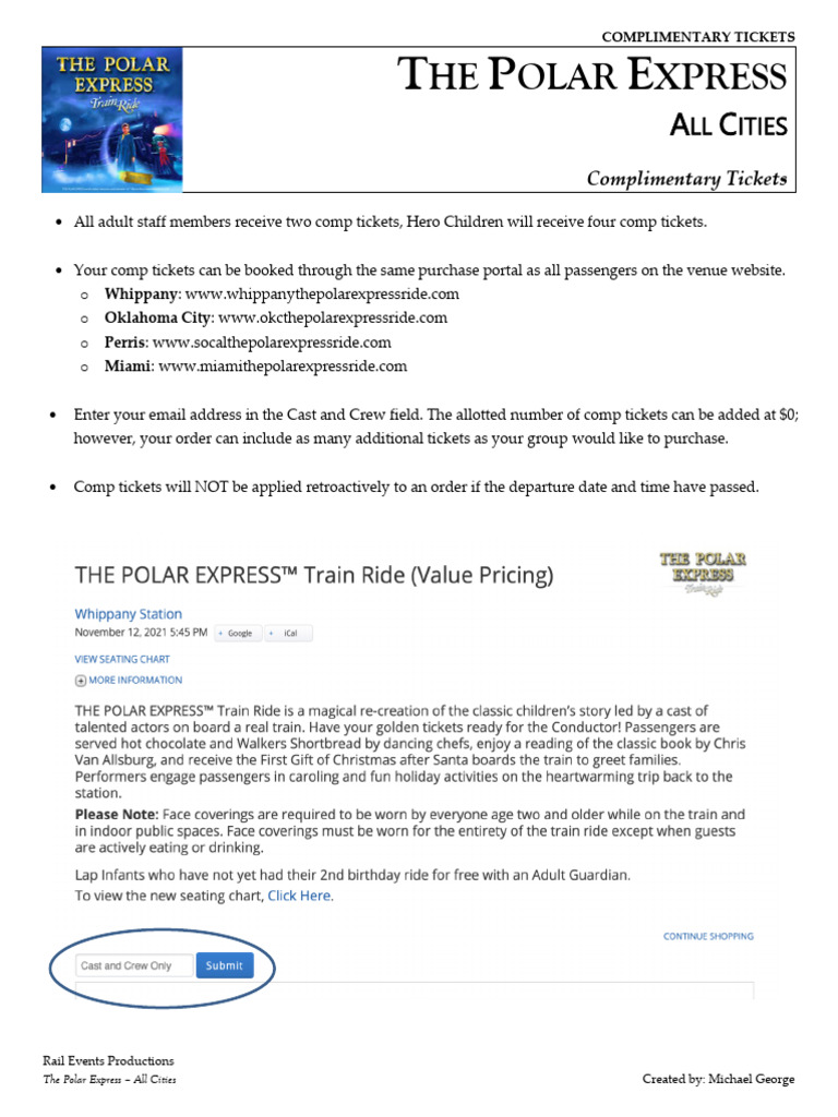 Comp Tickets Info | PDF