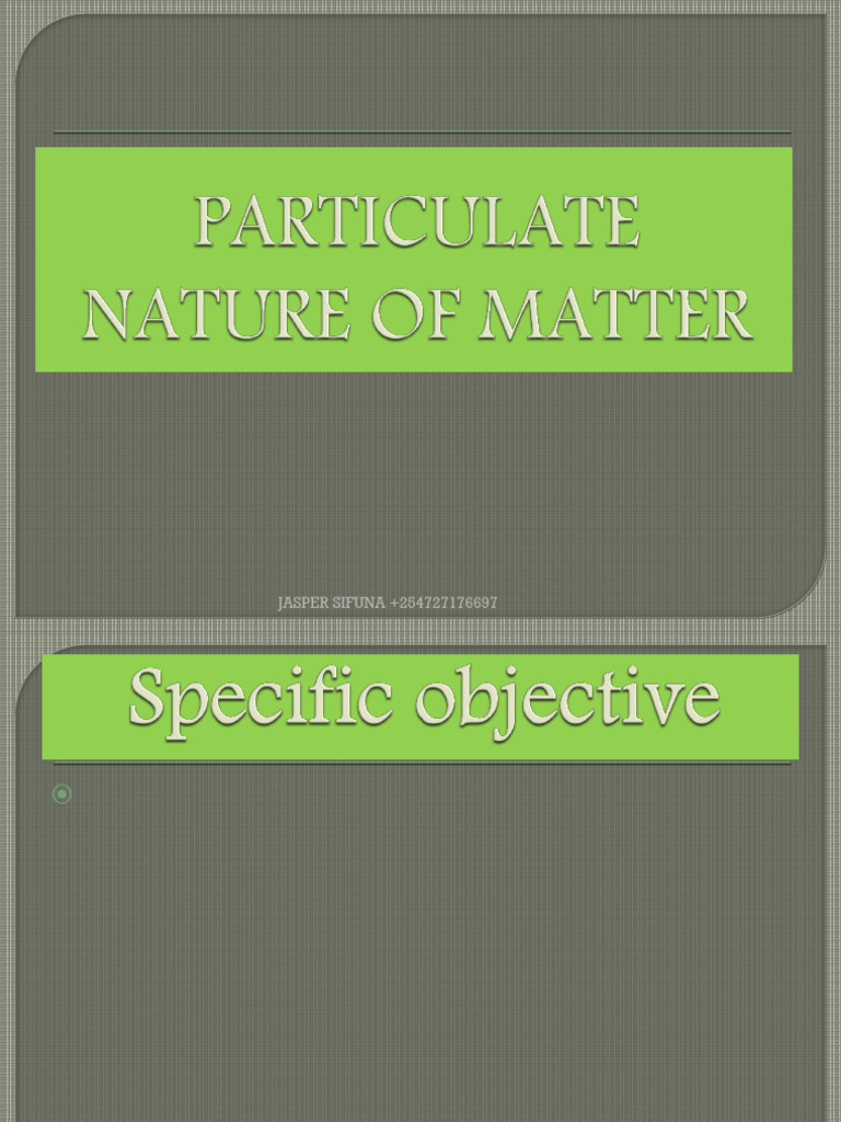 Topic 5 Particulate Nature of Matter | PDF | Gases | Liquids