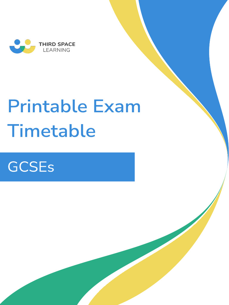 Third Space Learning Printable GCSE Exam Timetable 1 | PDF | Evaluation ...