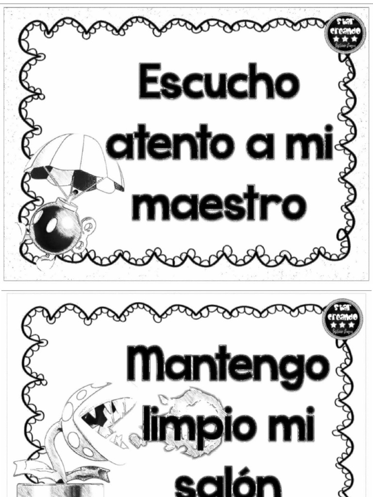 reglamento del salon 1para colorear | PDF