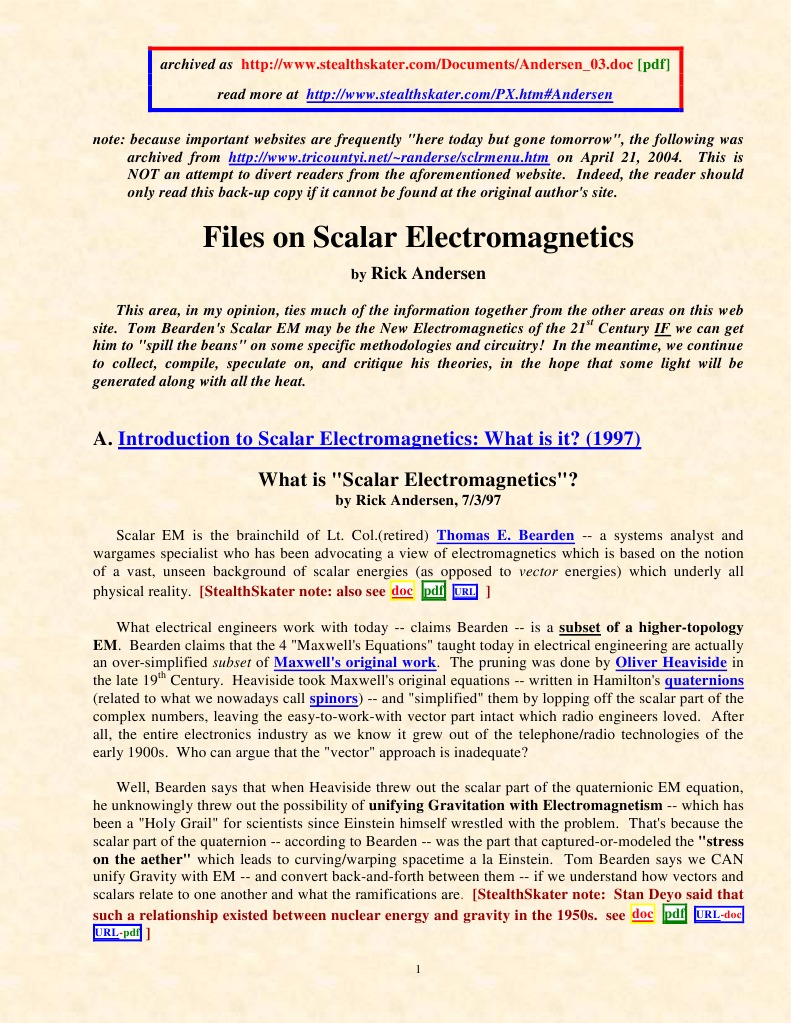 Files On Scalar Electromagnetics | PDF | Modulation | Field (Physics)