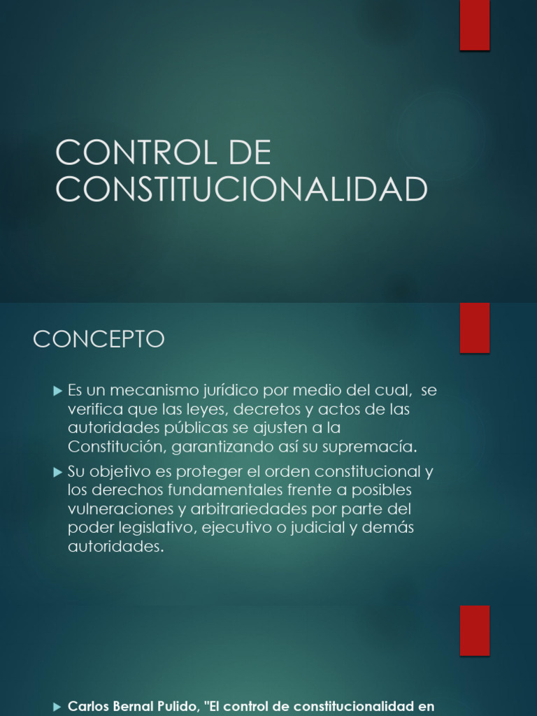 02.control de Constitucionalidad | PDF | Constitución | Jurisdicción