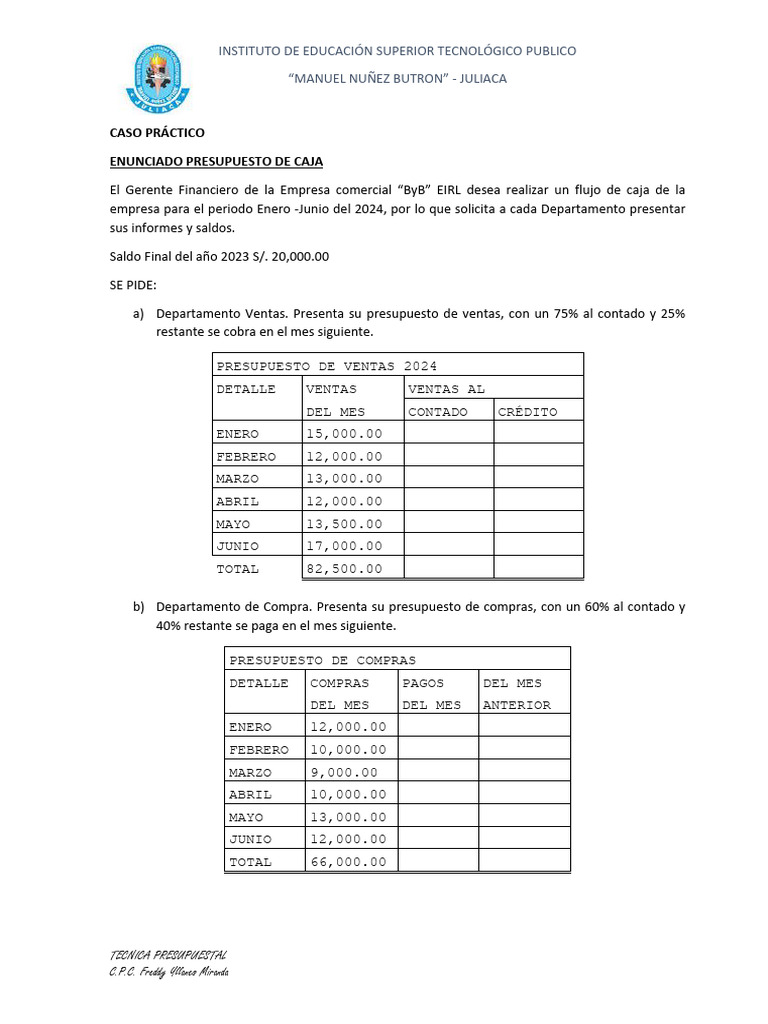 Presupuesto Flujo de Efectivo | PDF | Presupuesto | Economias