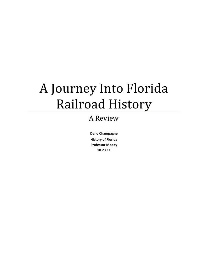 Florida Railroad History | PDF | Rail Transport | Railway