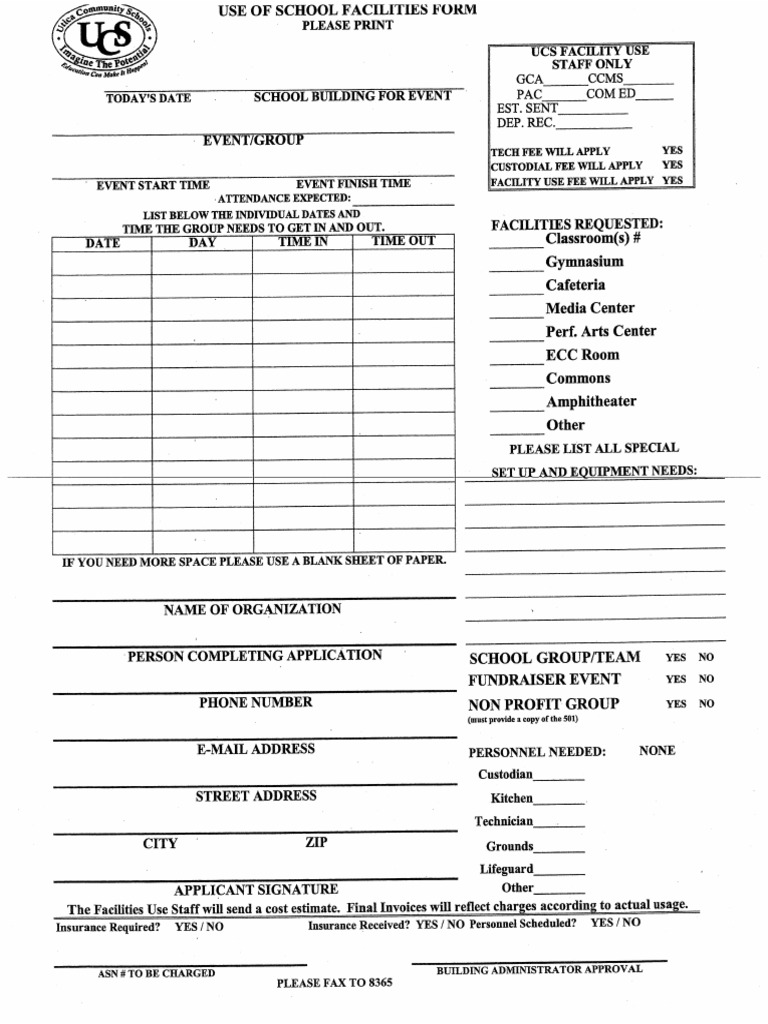 Building Use Form | PDF
