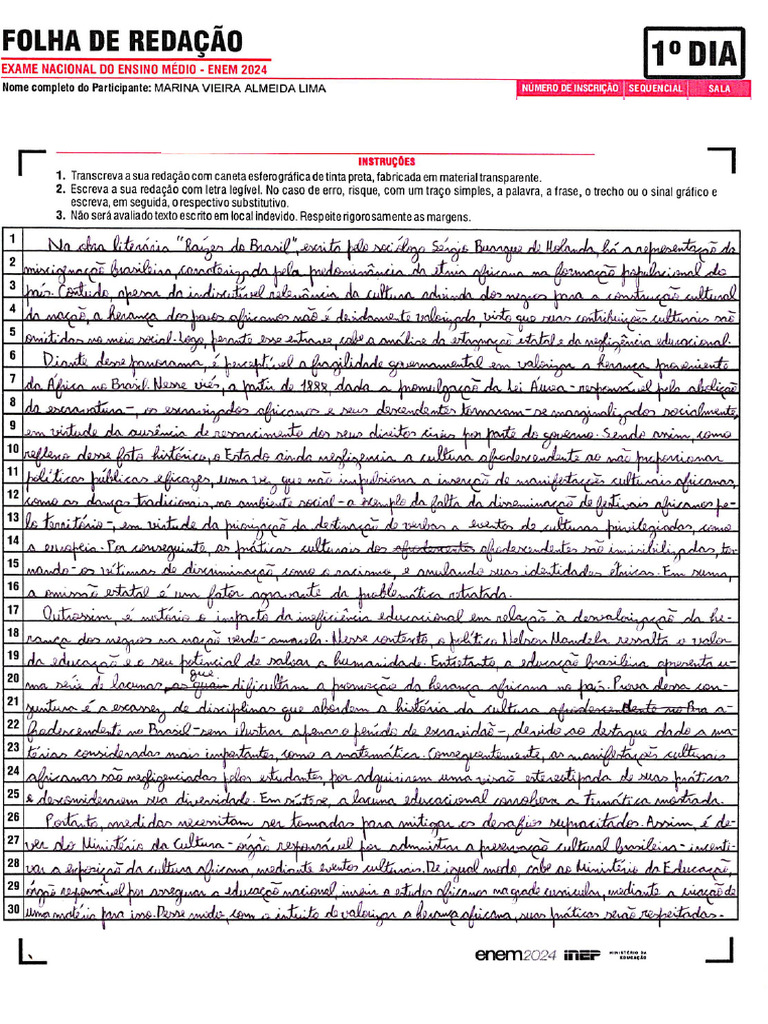 Texto Nota Mil - Marina PDF | PDF