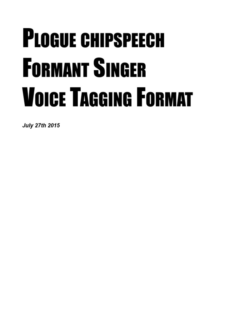 Chipspeech Voice Tagging | PDF | Vowel | Linguistics