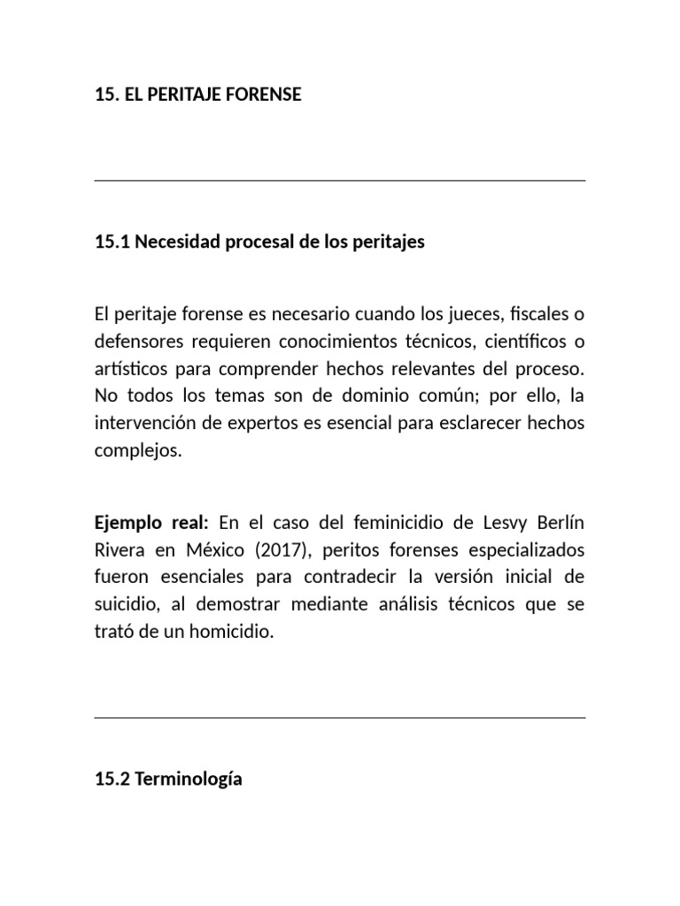 Introducción al Peritaje Forense | PDF | Testigo experto | Experto