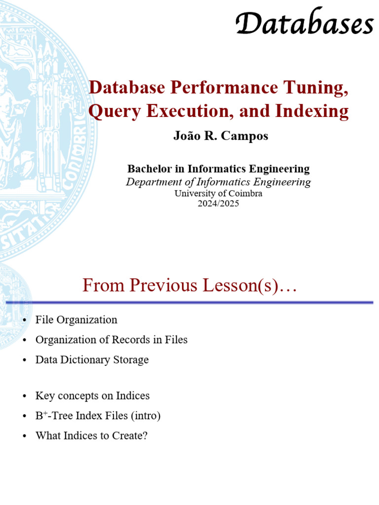 24_25_bd_t_L10 | PDF | Database Index | Databases