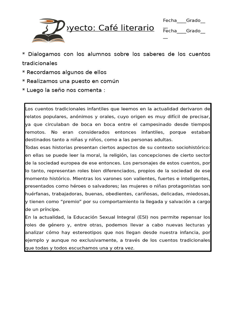 Secuencia de Actividades Caperucita Roja | PDF | Caperucita Roja
