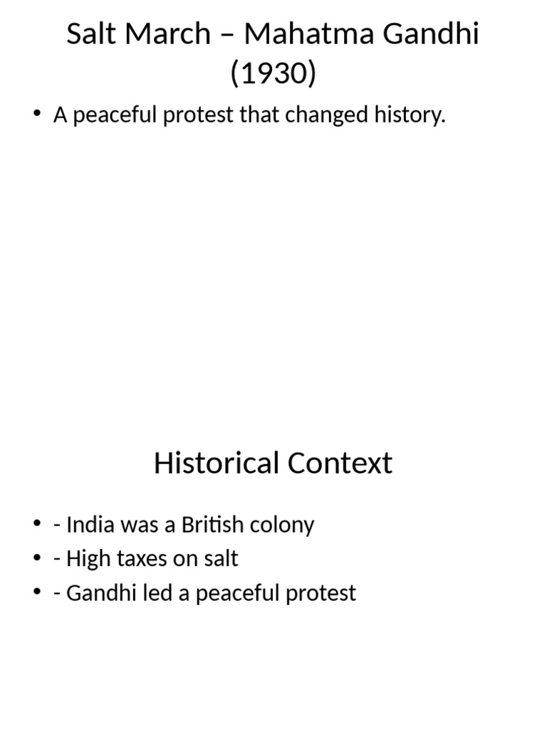 Salt March Gandhi English | PDF