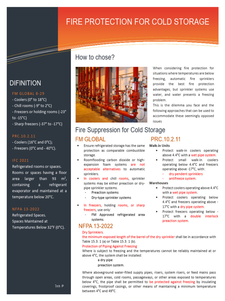 Fire For Cold Storage | PDF | Refrigerator | Fire Sprinkler System