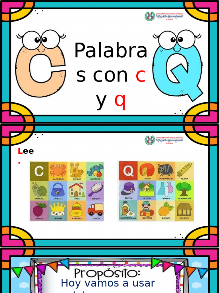 Descubro Palabras Con C y Q | PDF