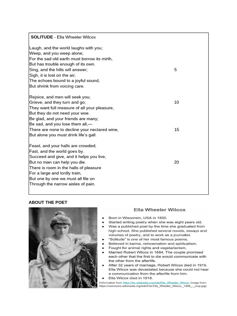 Solitude | PDF | Solitude | Poetry