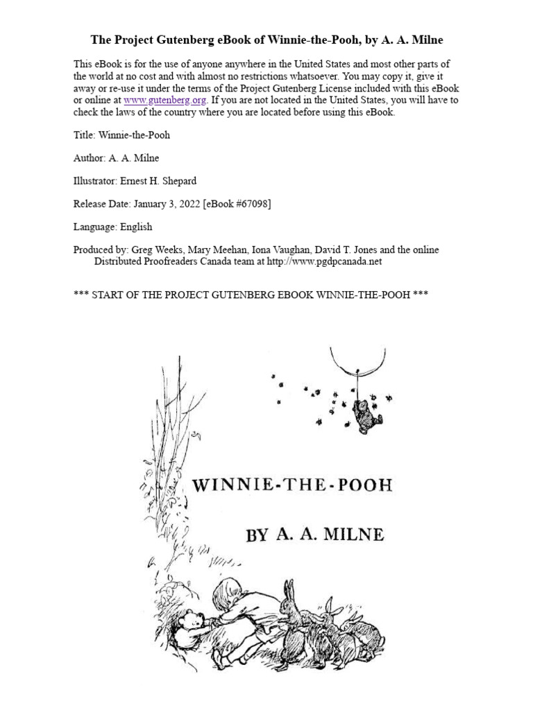 Winnie The Pooh | PDF | Winnie The Pooh | Fictional Bears