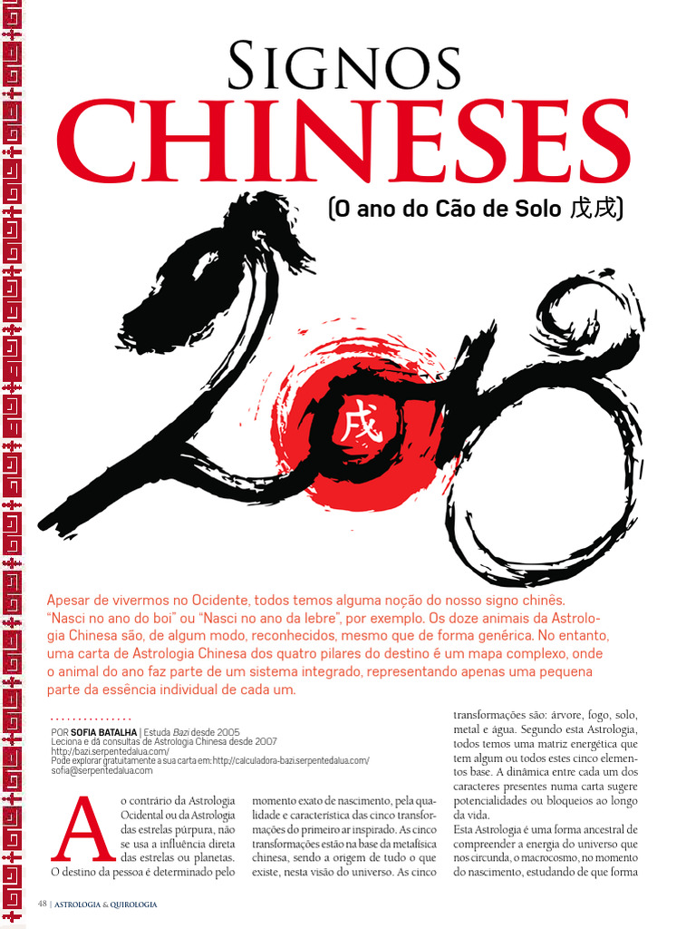 Signos Chineses e Astrologia Bazi | PDF | Astrologia | Zodíaco
