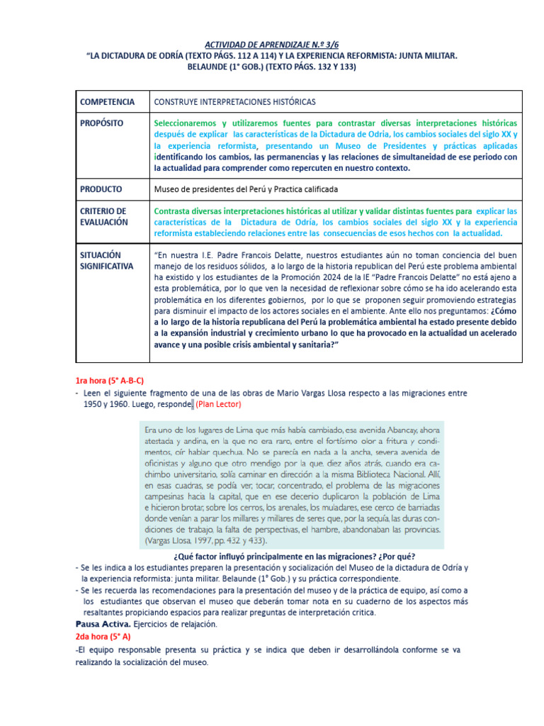 Ficha de Actividad #3 de U6 | PDF