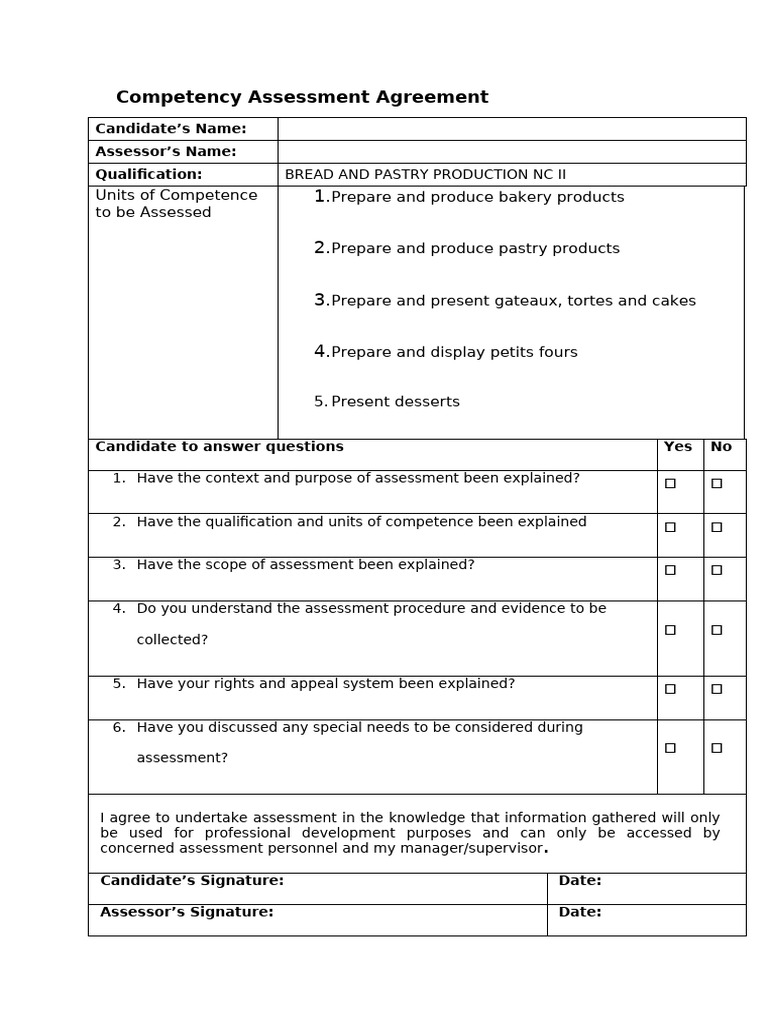 4-Competency-Assessment-Agreement-Sheet RAYMOND | PDF