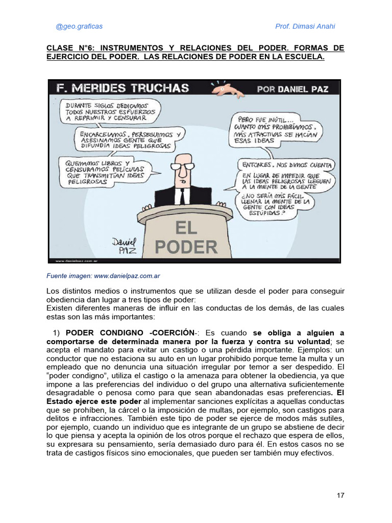 Poder, Tipos. A4 | PDF | Escuelas | Democracia