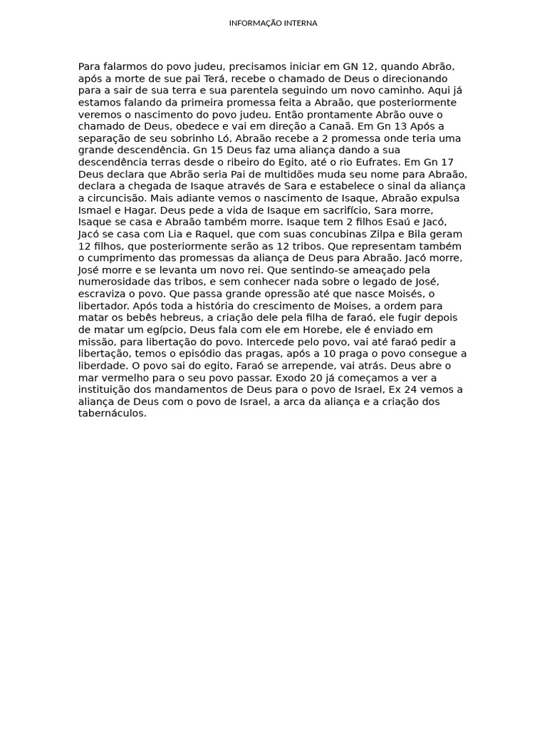 História do Povo Judeu na Bíblia | PDF