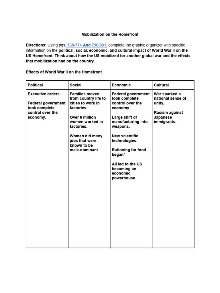 Jack Vann - Mobilization On The Homefront | PDF