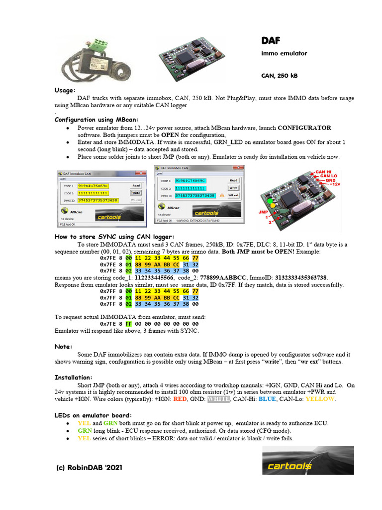 DAF Immo Emulator Configuration Guide | PDF | Computer Engineering ...