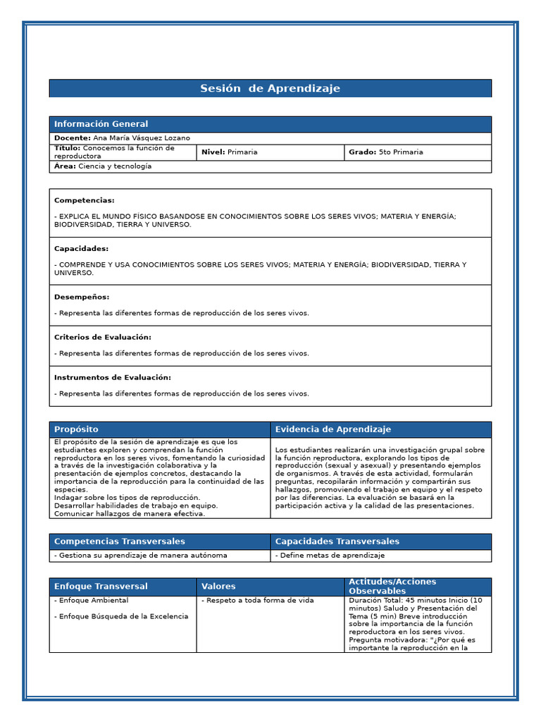 Conocemos La Función de Reproductora | PDF | Reproducción ...