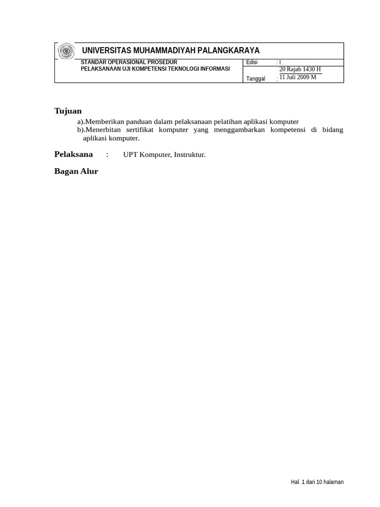 SOP Komputer | PDF