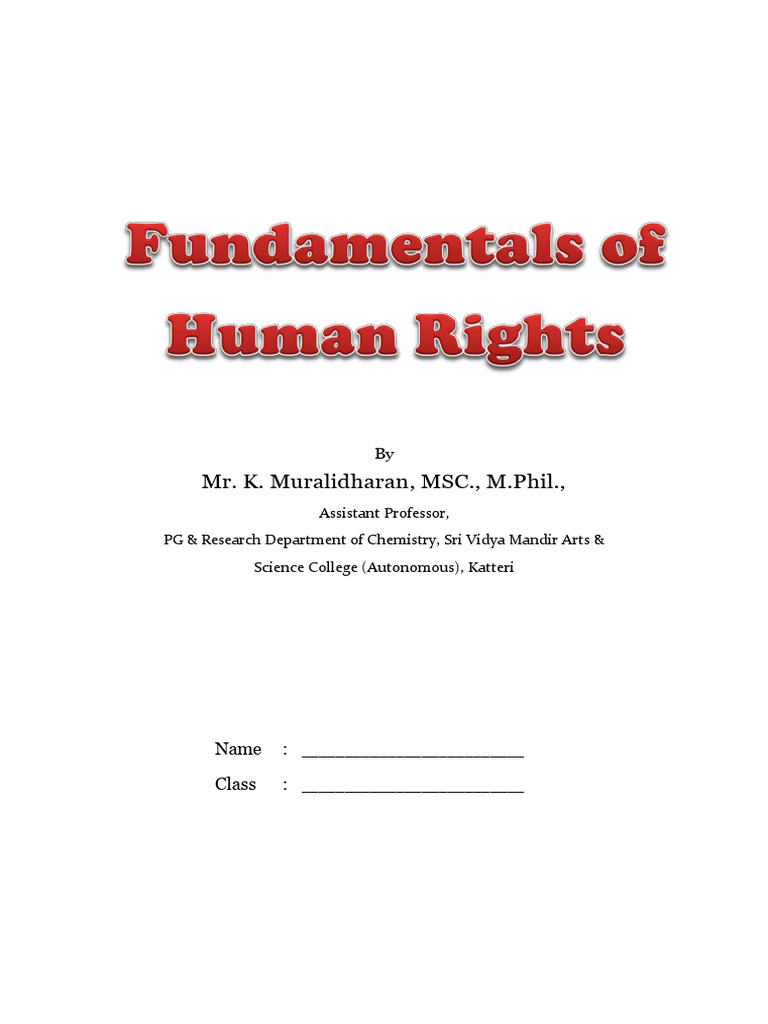 Fundamentals of Human Rights Overview | PDF | Human Rights | United Nations