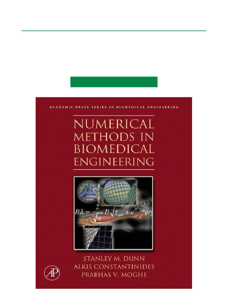 Discover Numerical Methods in Biomedical Engineering All Sections Download | PDF