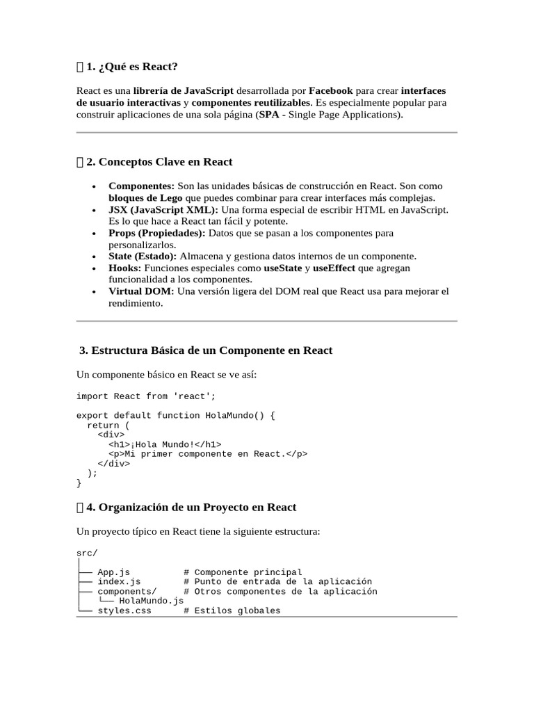 Introduccion de React | PDF