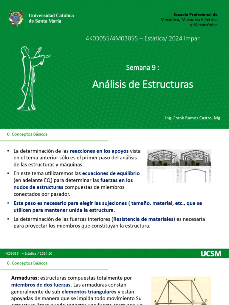 U5 - Semana 08 - Análisis de Estructuras | PDF | Braguero | Ingeniería ...