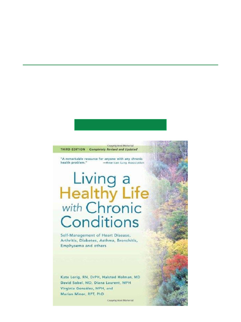 Research Living a Healthy Life with Chronic Conditions Self Management ...