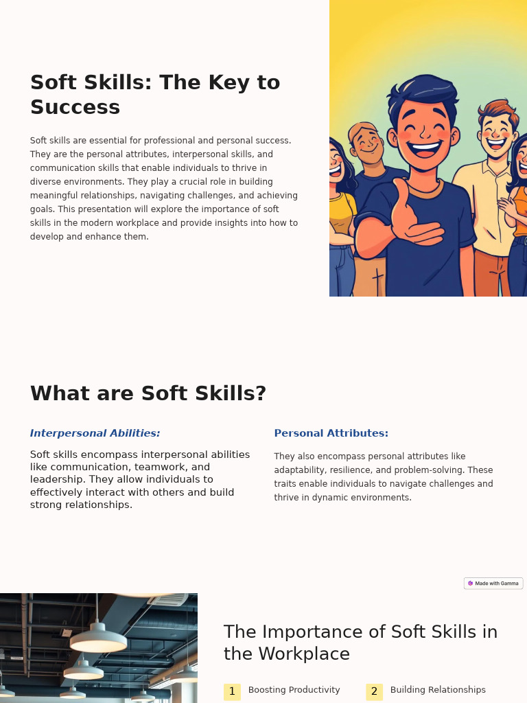 Soft Skills The Key To Success | PDF | Skill | Communication