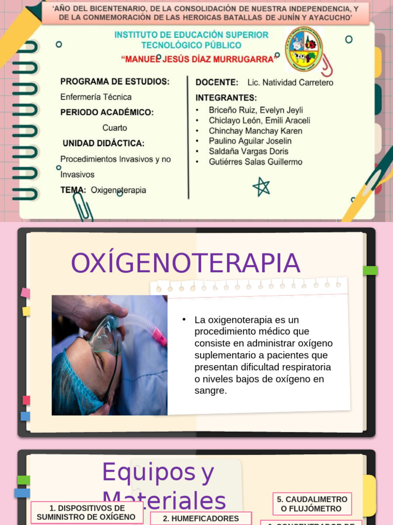 Oxígenoterapia | PDF | Oxígeno | Especialidades Medicas