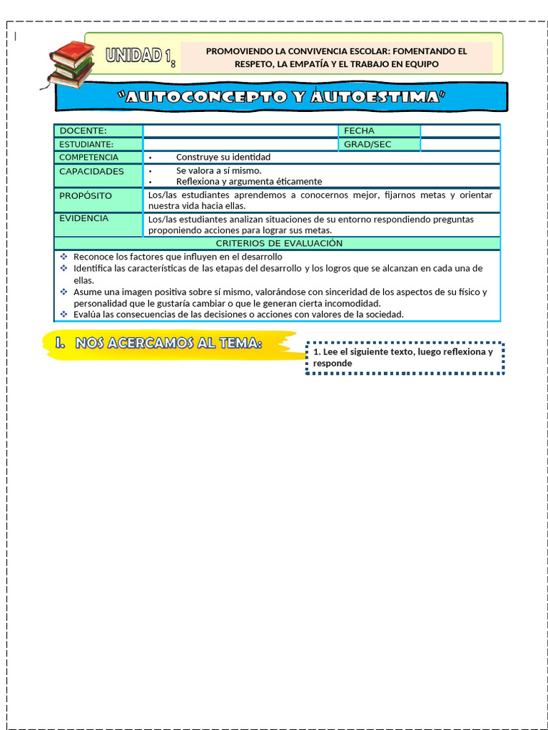 Actividades para Mejorar Autoconcepto | PDF | Autoestima | Autoconcepto