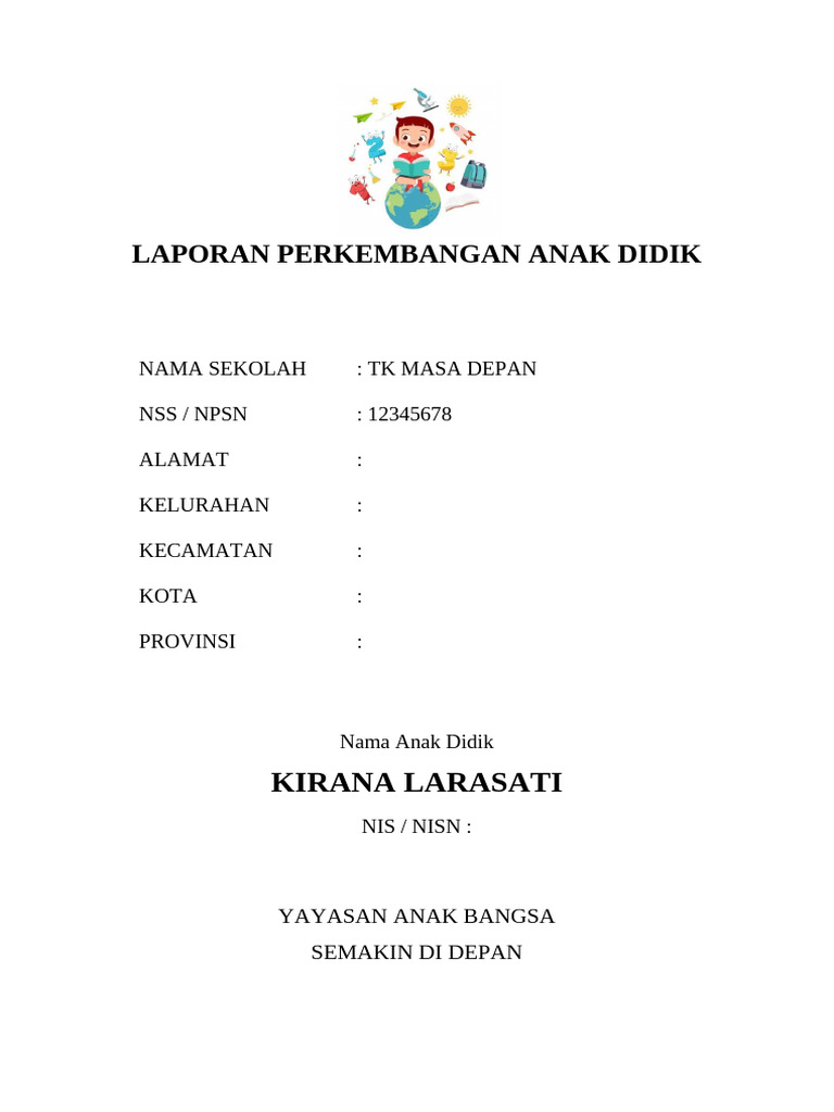 Contoh Rapor Kurka | PDF
