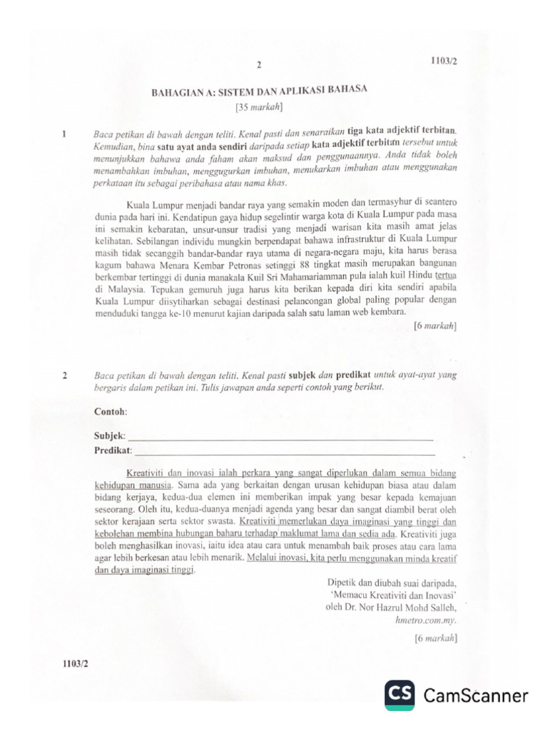 PPC BM Selangor Set 1 2024 K2 | PDF