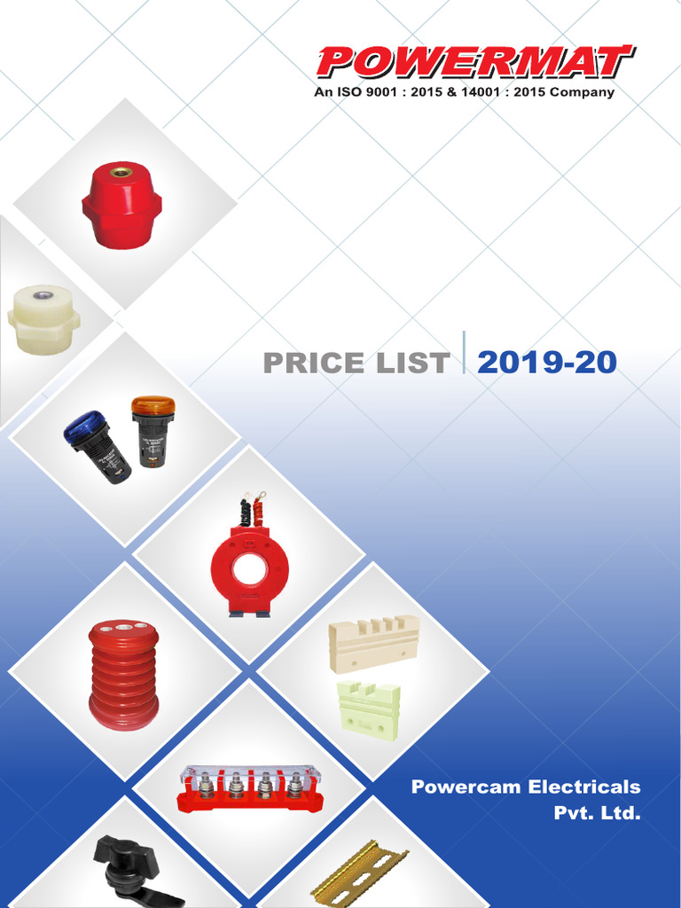 Powermat Electricals Price List 2019-20 | PDF | Switch | Electrical ...