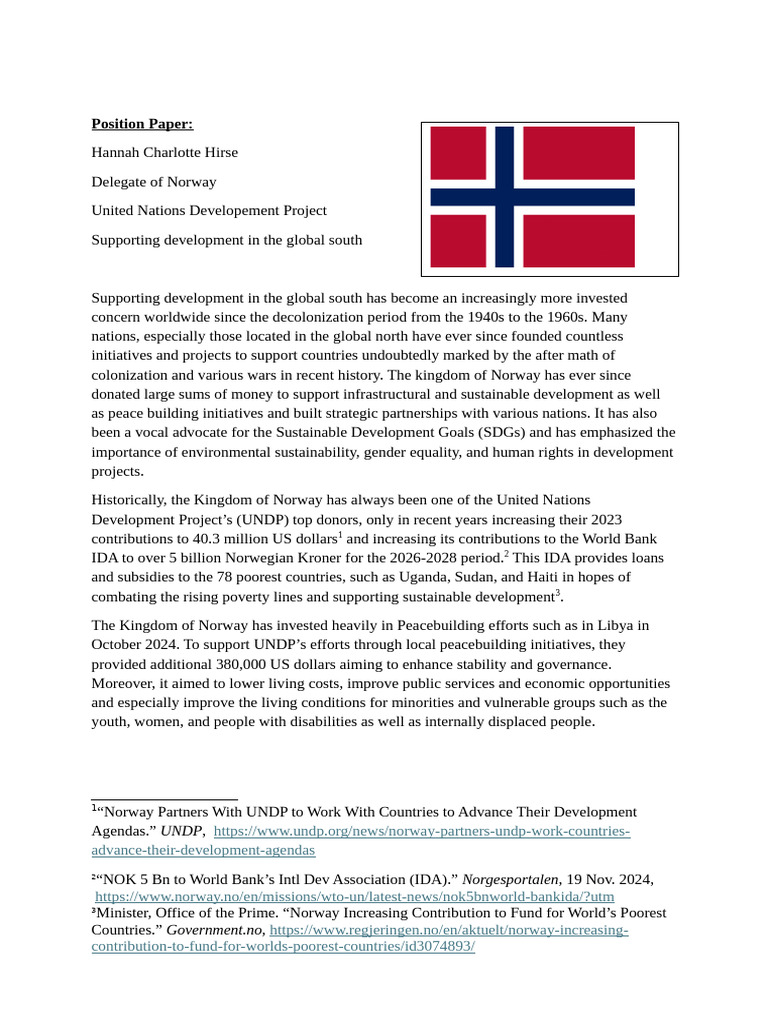 Norway's Commitment to Global Development | PDF | United Nations ...
