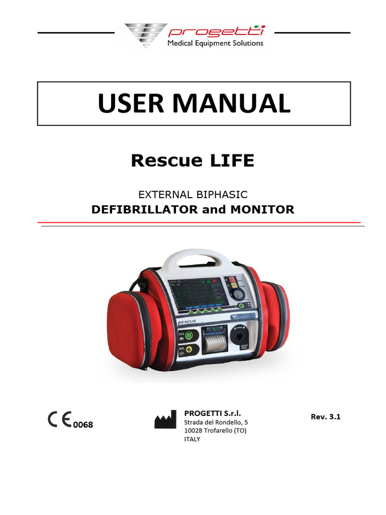 Rescue LIFE Defibrillator User Manual | PDF | Artificial Cardiac ...