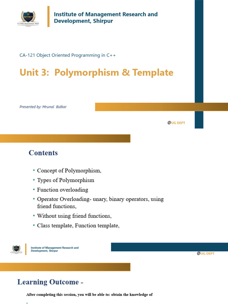 Unit 3 Polymorphism Template | PDF | Method (Computer Programming) | Class (Computer Programming)