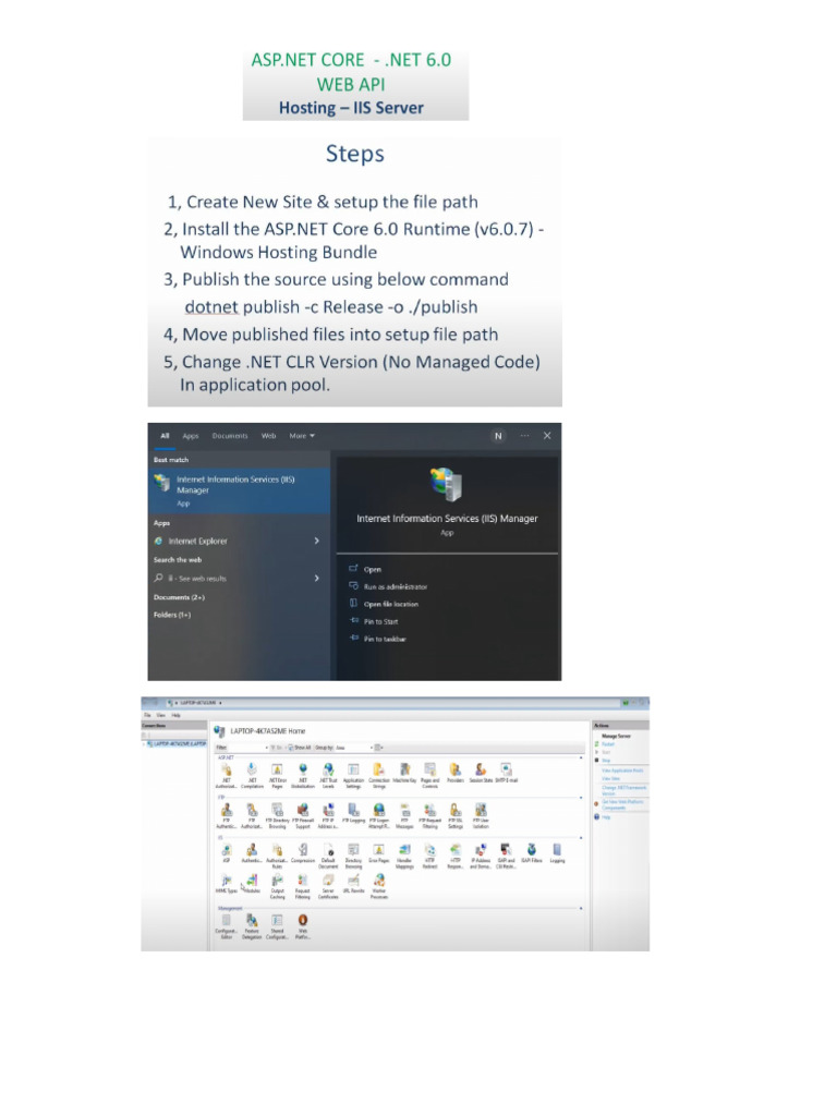 Public App Visual Studio Code Net Core to Iis | PDF