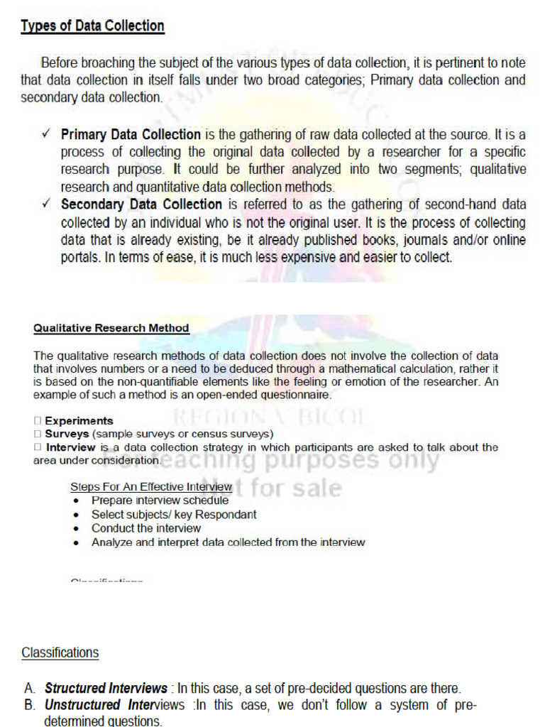 Data Collection | PDF