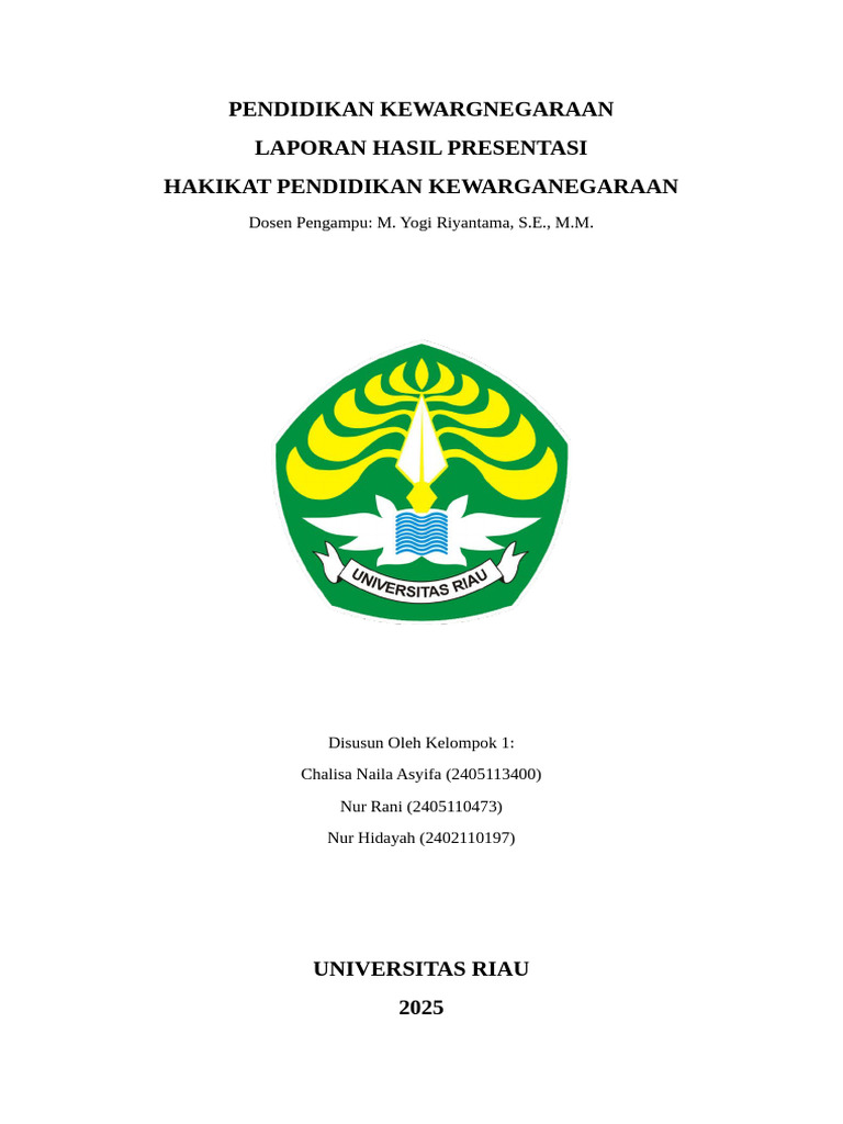 Laporan Presentasi Kelompok 1 | PDF