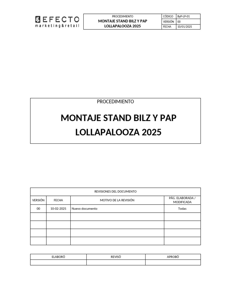 Procedimiento Montaje Bilz y Pap 2025 | PDF | Seguridad y salud ...