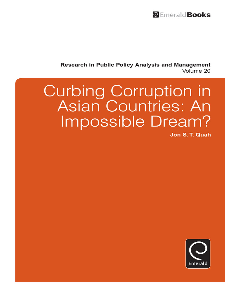 Curbing Corruption in Asian Countries An Impossible Dream (Research in ...