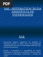 Sistematização Da Assistência de Enfermagem - Sae | PDF | Enfermagem ...