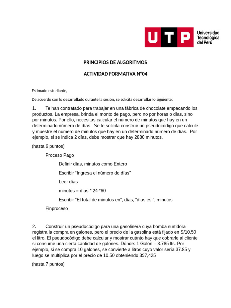 S04 - Principio de Algoritmos | PDF