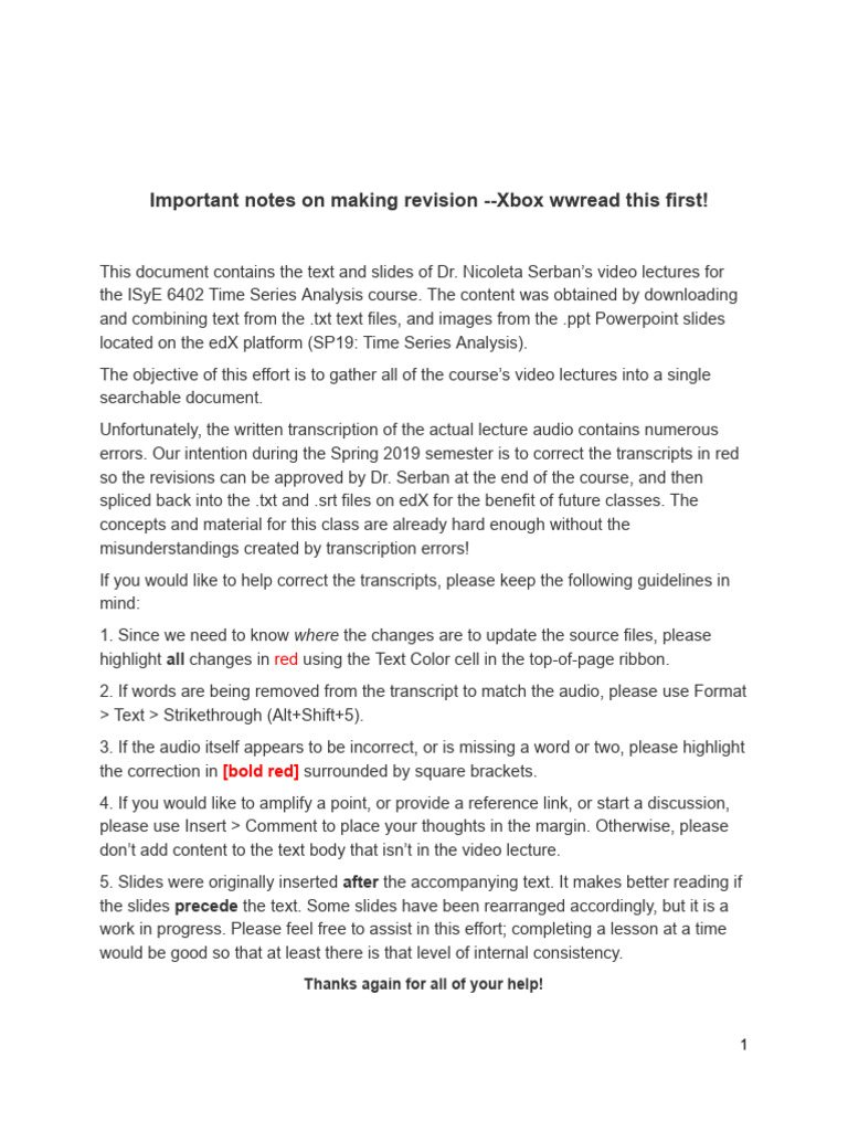 ISYE 6402 Lecture Transcripts | PDF | Estimator | P Value